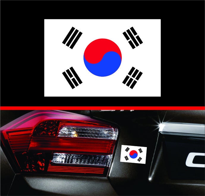 4 Korean Flag Vinyl Bumper Sticker Decal KDM Korea Car - Etsy
