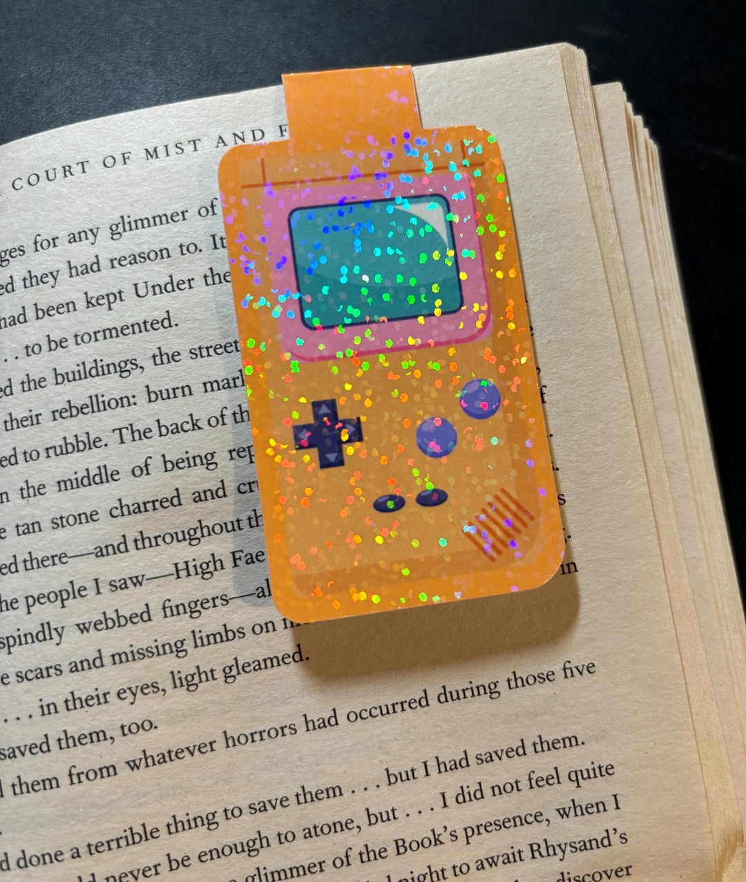 90's Vintage Handheld Game Console Holographic Magnetic Book-marker - Etsy