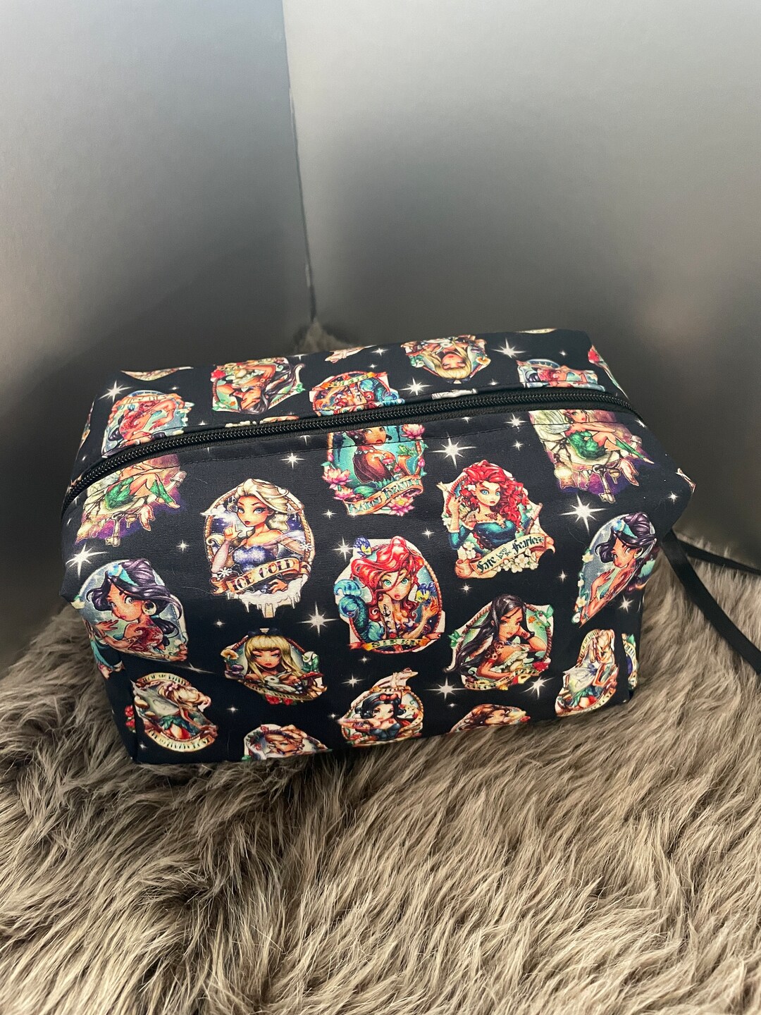 Alternative Princess Tattoo Tink Soft Fabric Make up / Pencil Boxy ...