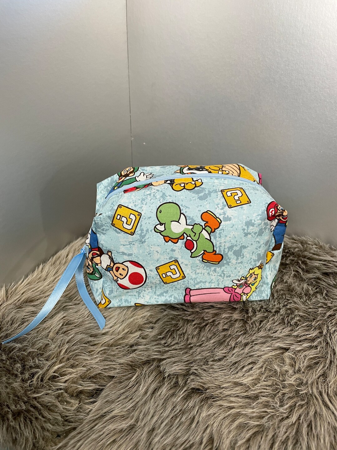 Mario / Yoshi / Peach / Luigi / Toad Soft Fabric Make up / Pencil Boxy ...