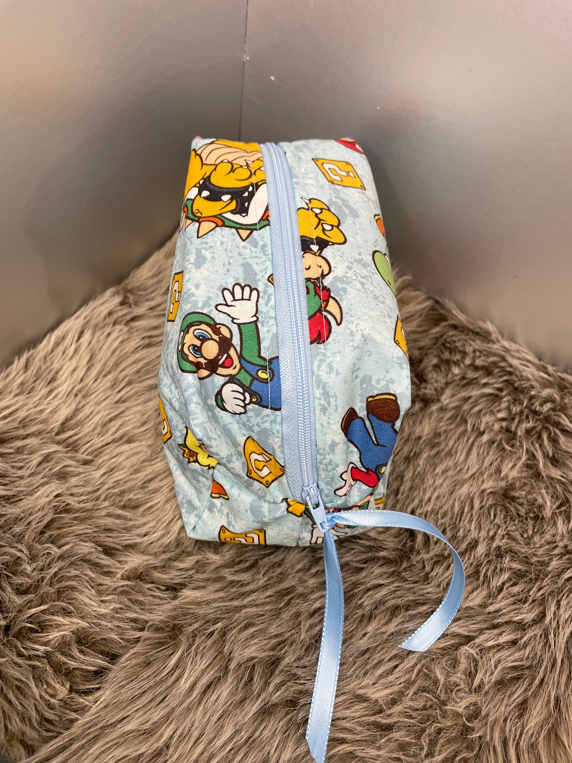 Mario / Yoshi / Peach / Luigi / Toad Soft Fabric Make up / Pencil Boxy ...