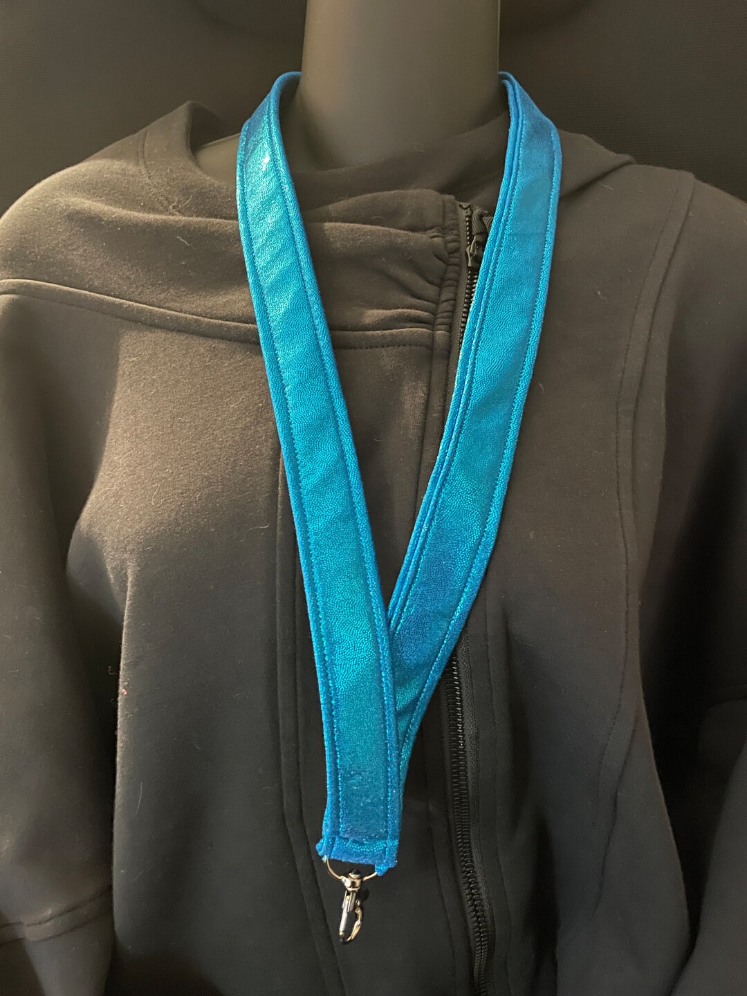 Shiny Blue Metallic Full Size Lanyard - Etsy