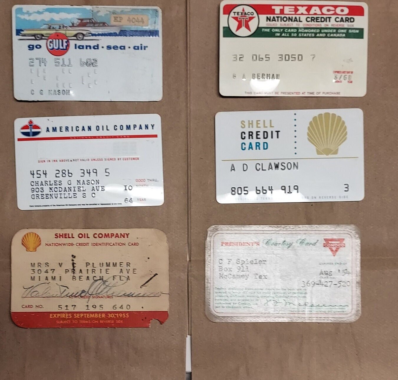 Vintage Service Station Credit Cards Texaco Gulf Amoco Shell Conoco - Etsy