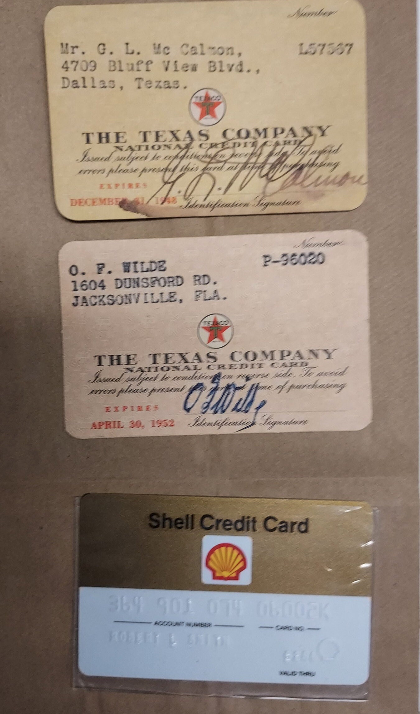 Vintage Service Station Credit Cards Texaco Gulf Amoco Shell Conoco - Etsy