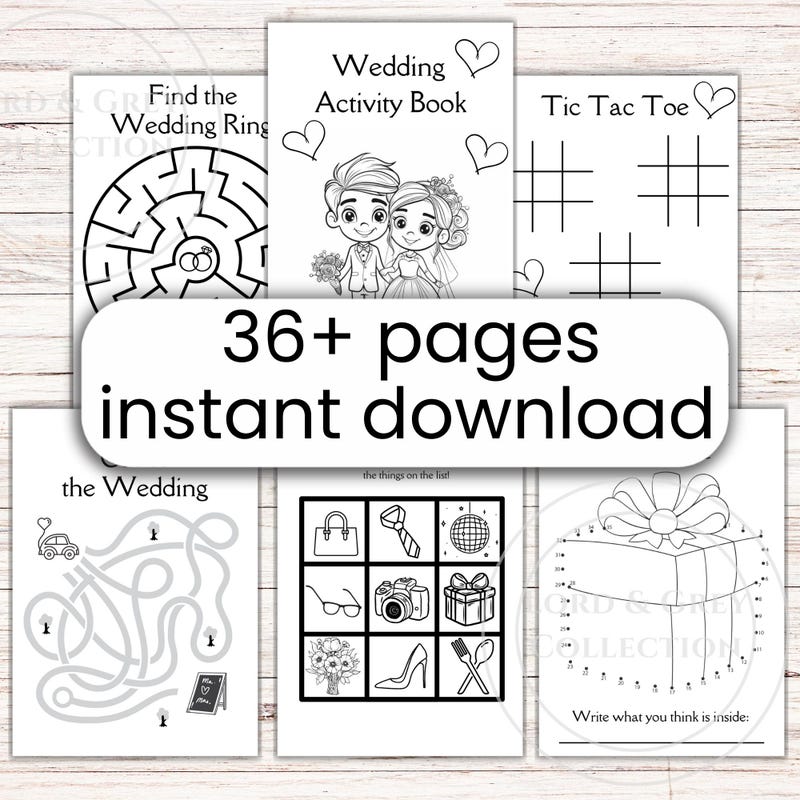 Kids Wedding Activity Book - Etsy