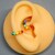 Gold Rainbow Clicker 1.2mm (16ga) Suitable for Septum, Daith, Rook, Conch, Helix, Cartilage 16g ...