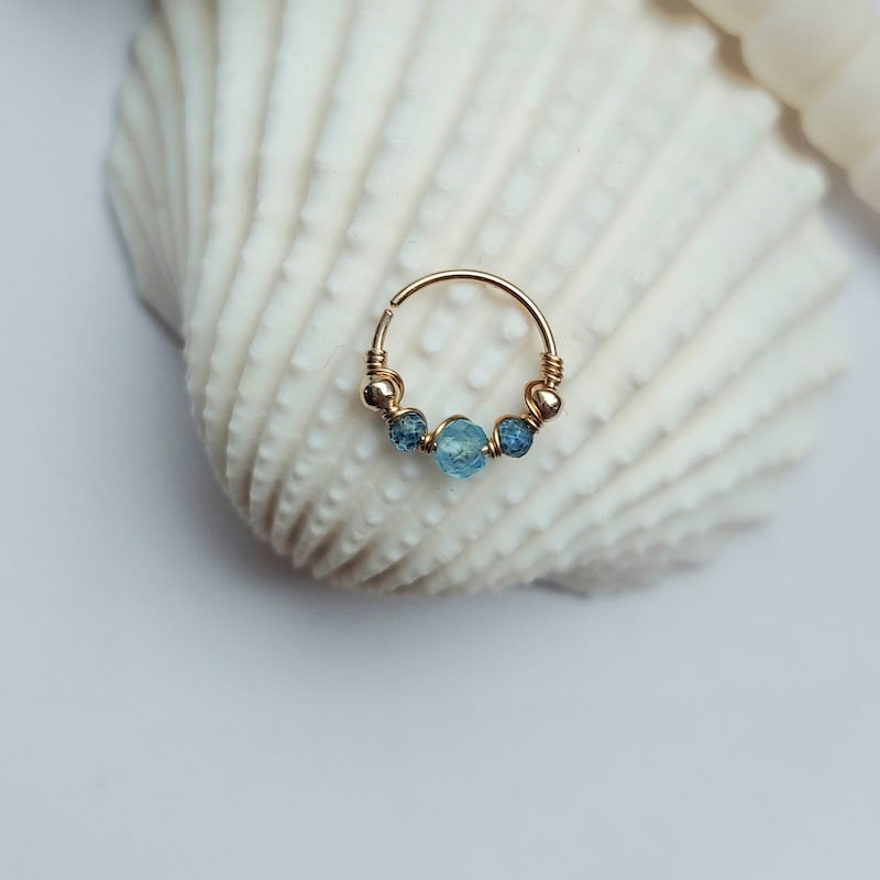 Blue Nose Ring - Etsy