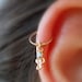 HELIX PIERCING - Opal Helix - Gold Helix Piercing - Gold Hoop - Helix ...