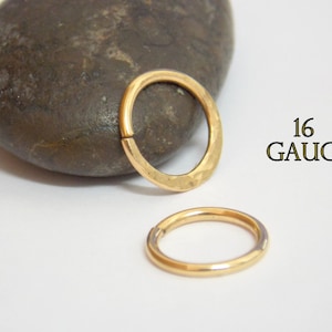 16 Gauge Gold Filled Hoop - Piercing - Septum - 16g Septum - 16g Setum ...