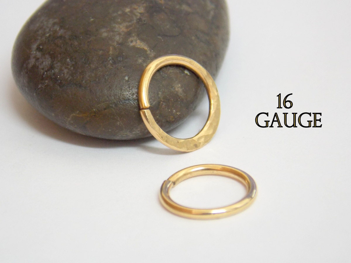 16 Gauge Gold Filled Hoop Piercing Septum 16g Septum - Etsy
