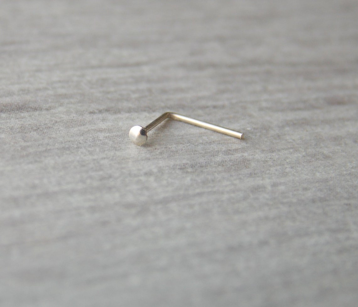 Super Thin 24 Gauge Tiny Flat Top 14k Gold Filled Nose Stud - Etsy