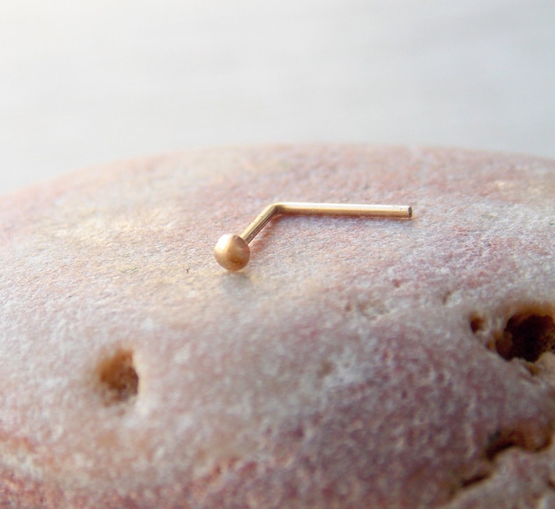 Super Thin 24 Gauge Tiny Flat Top 14k Gold Filled Nose Stud | Etsy