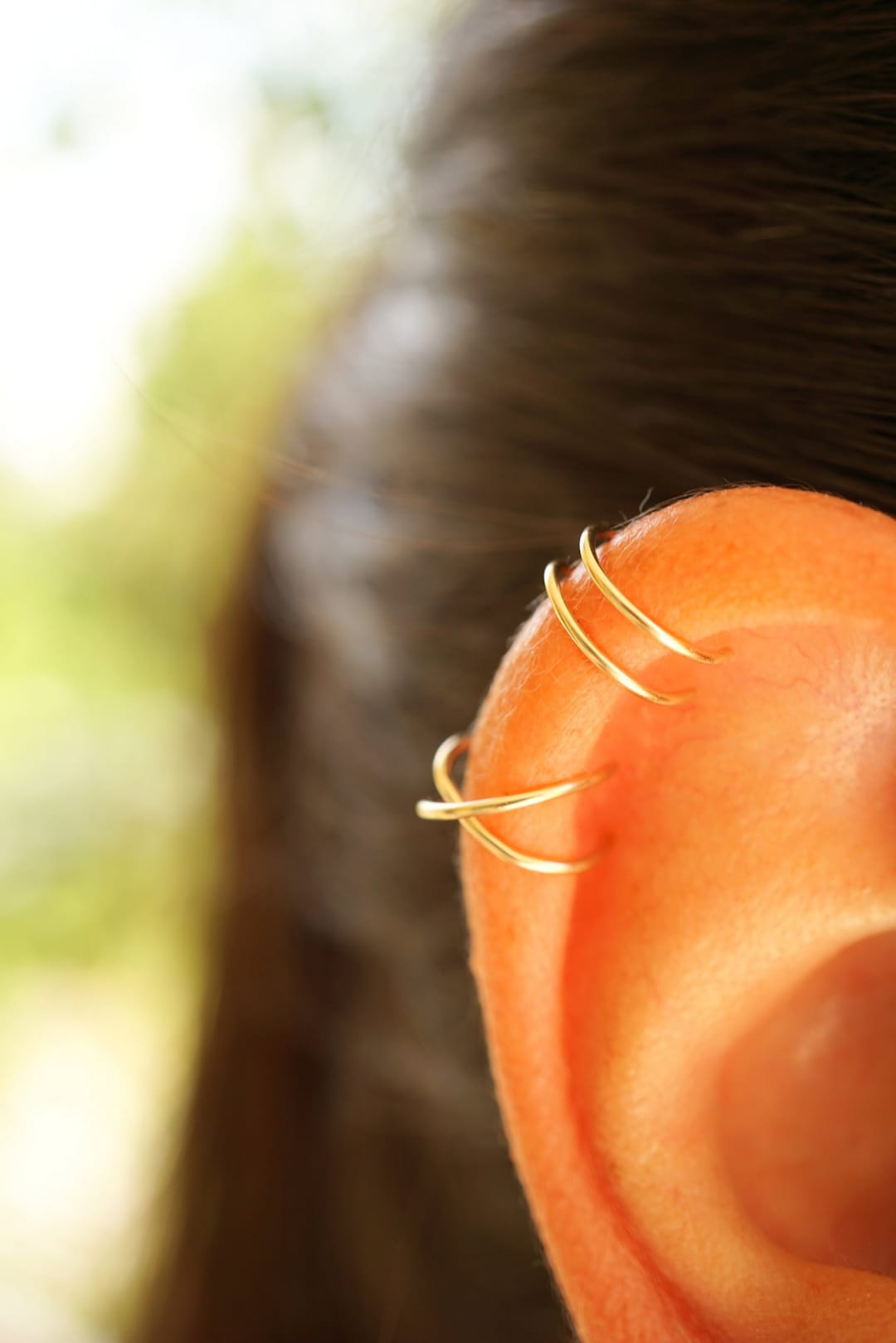 Fake Cartilage Earring, Set of 2 Ear Cuffs for Upper Ear, No Piercing ...