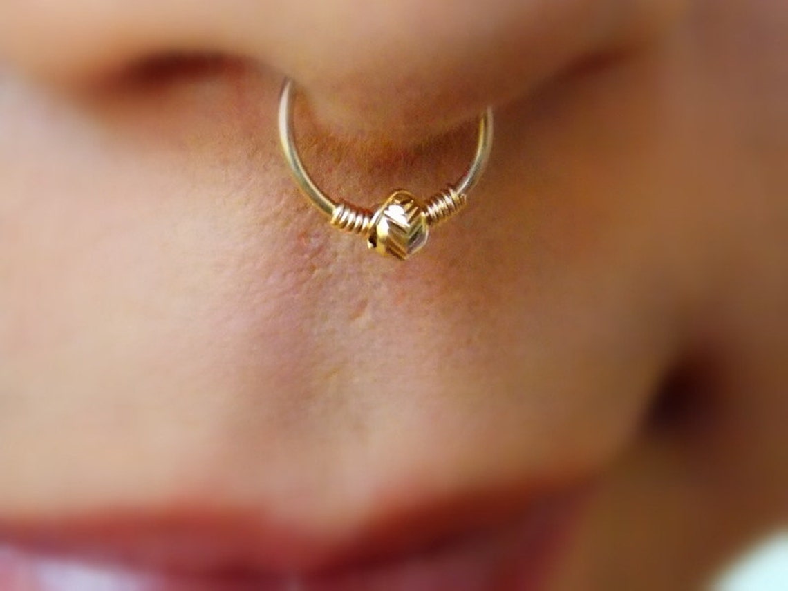 14k Gold Filled Hoop Ring Cartilage/tragus/helix/rook/daith/septum ...