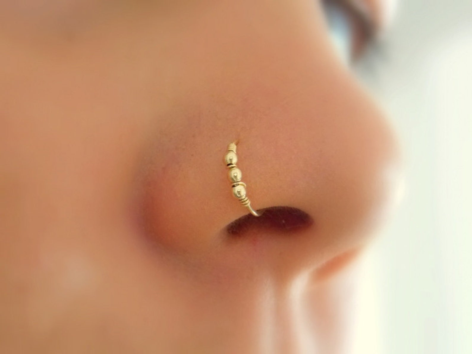 Nose Hoop Gold Filled Nose Ring Gold Nose Hoop Nose - Etsy
