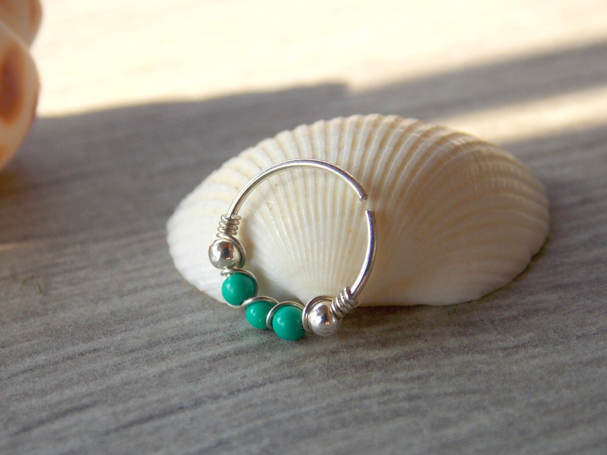 Nose Hoop - Silver Nose Ring - Sterling Silver Nose Hoop - Nose Jewelry ...