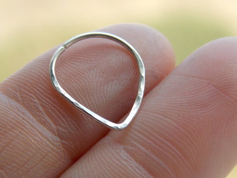 Gold Septum Ring, Tribal Septum in Tear Drop Shape, Gold Nose Ring ...