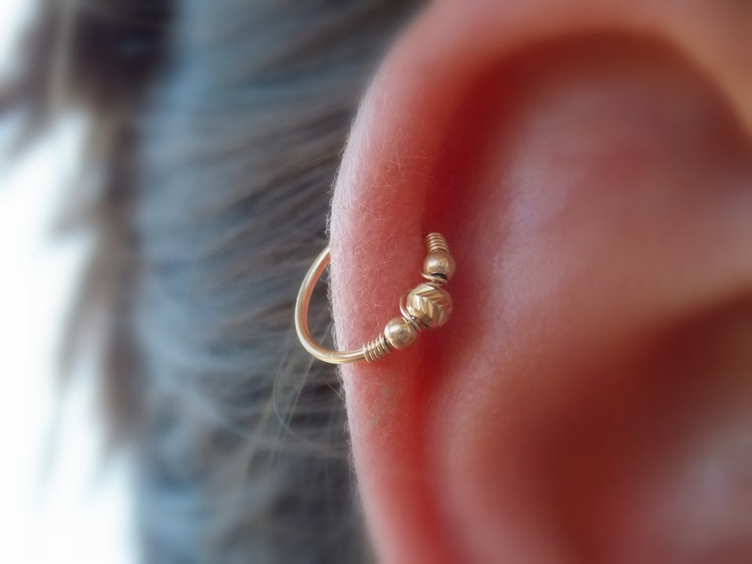 Gold Filled Helix Piercing Hoop 22g 20g 18g 16g Custom Size - Etsy