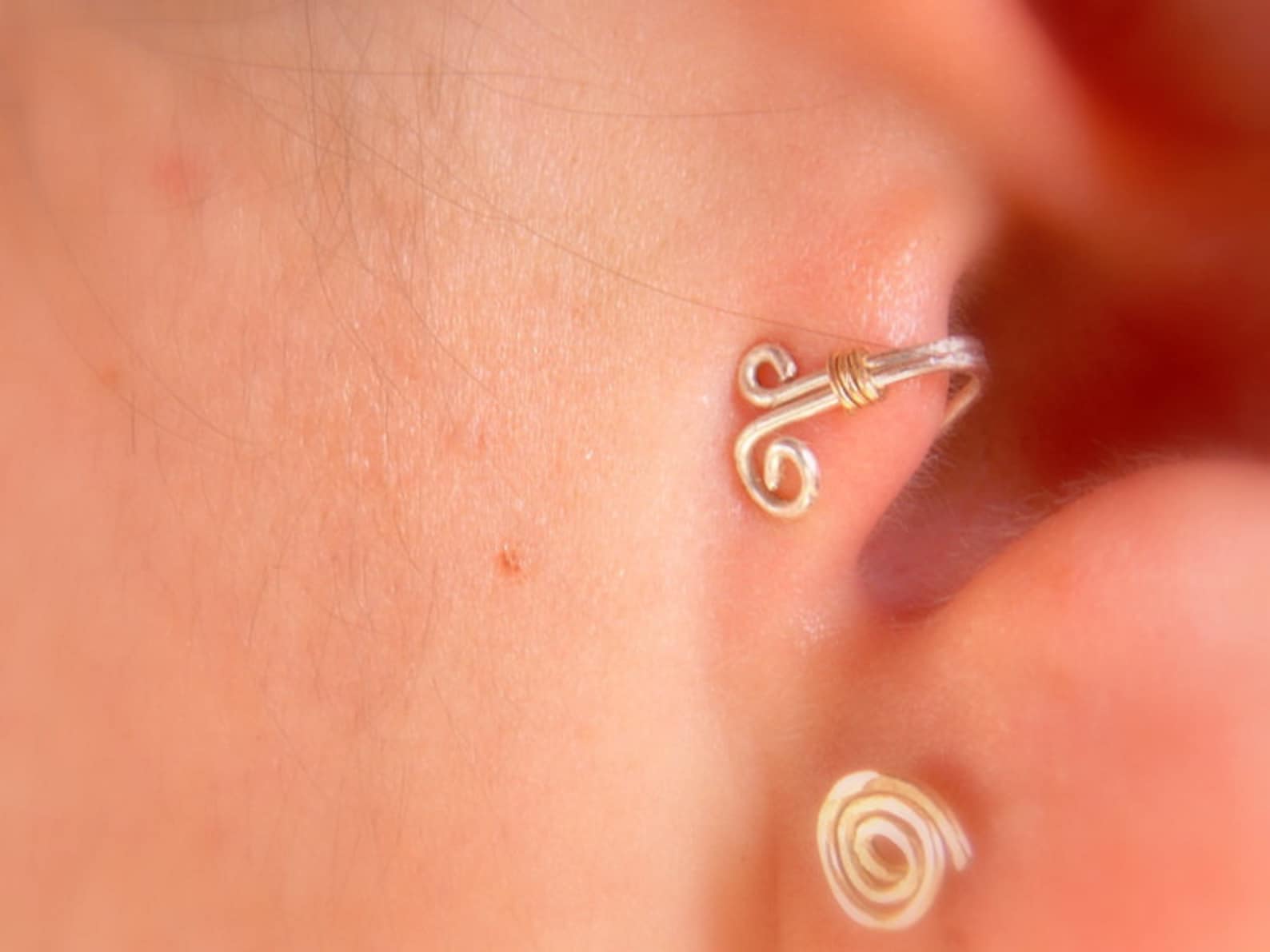 Sterling Silver Ear Cuff, Tragus Ear Cuff, No Pierce Earrings, Ear Wrap ...