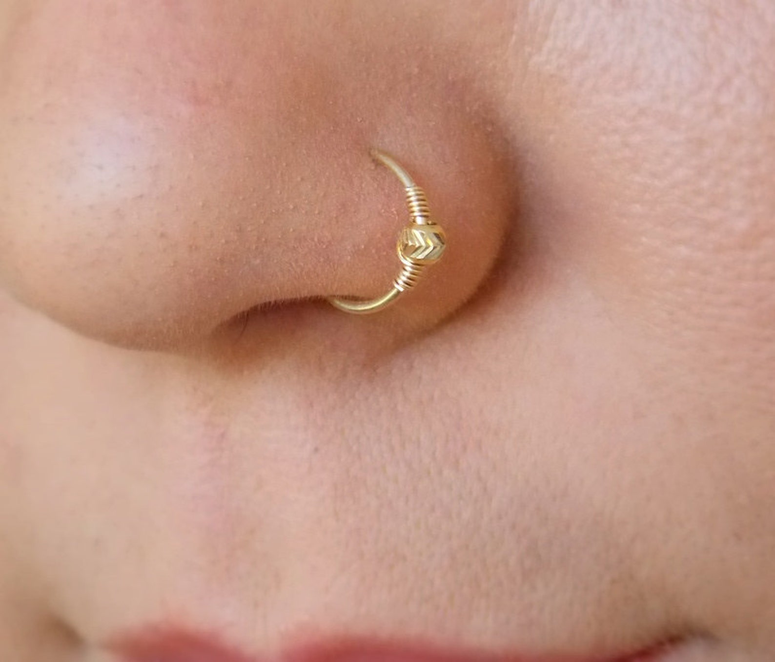 14k Gold Filled Hoop Ring Cartilage/tragus/helix/rook/daith/septum ...