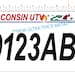 Wisconsin UTV License Plate ****FREE SHIPPING**** **wisconsin ...
