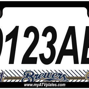 Milwaukee Brewers Custom ATV/UTV License Plate MLB ****free Shipping ...