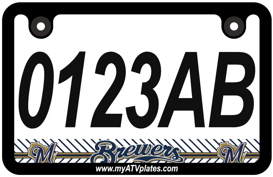 Milwaukee Brewers Custom ATV/UTV License Plate MLB ****free Shipping ...