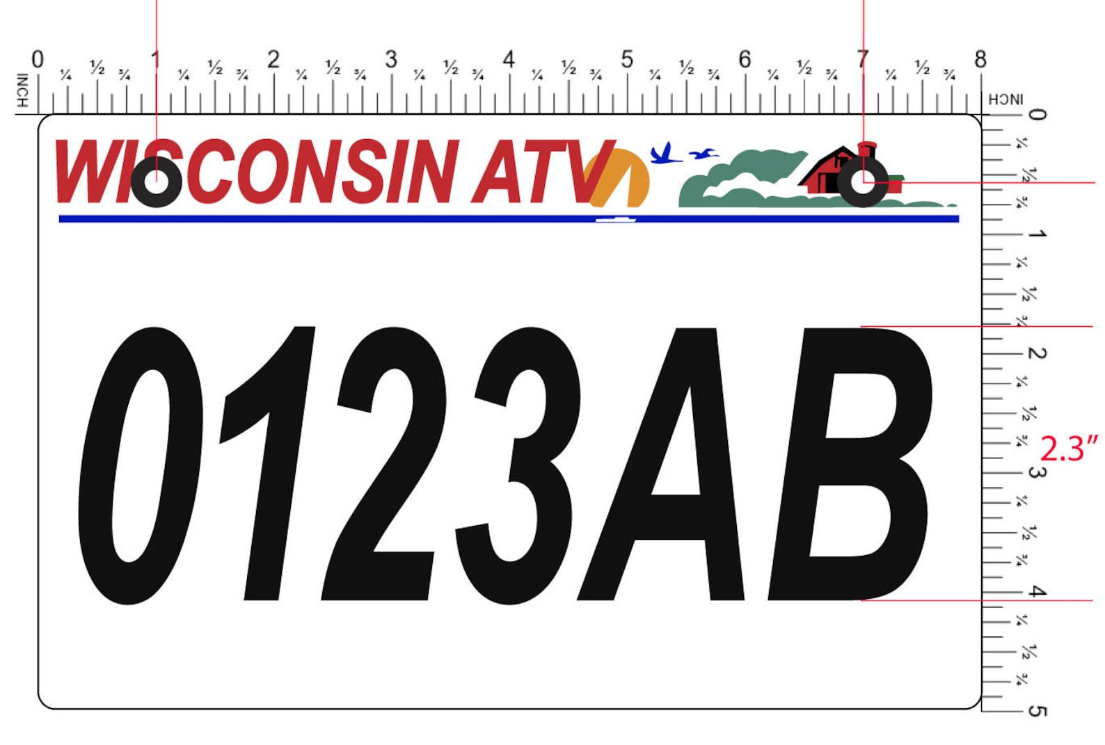Custom ATV License Plate FREE SHIPPING wisconsin - Etsy