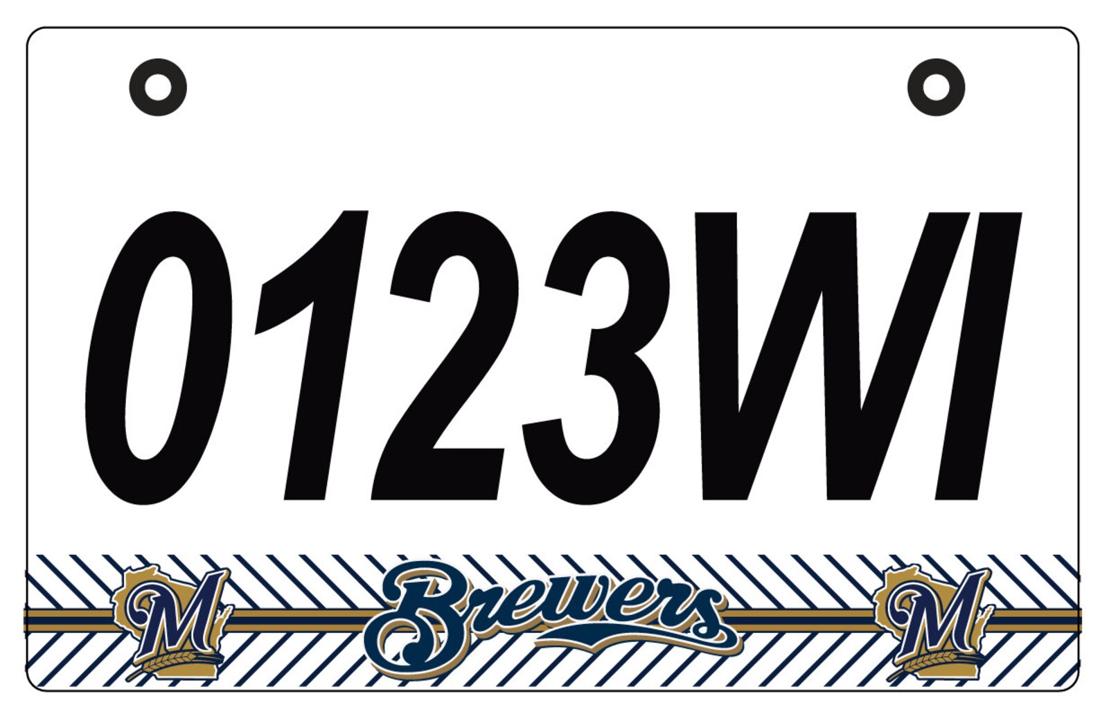 Milwaukee Brewers Custom ATV/UTV License Plate MLB Free | Etsy