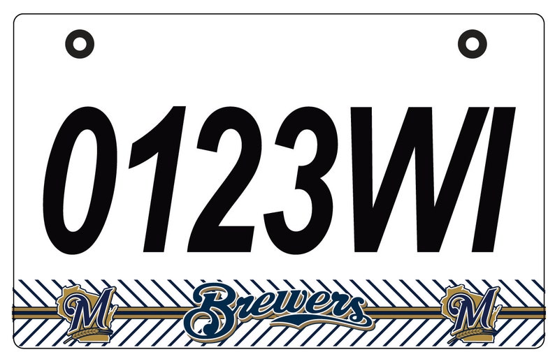 Milwaukee Brewers Custom ATV/UTV License Plate MLB free - Etsy