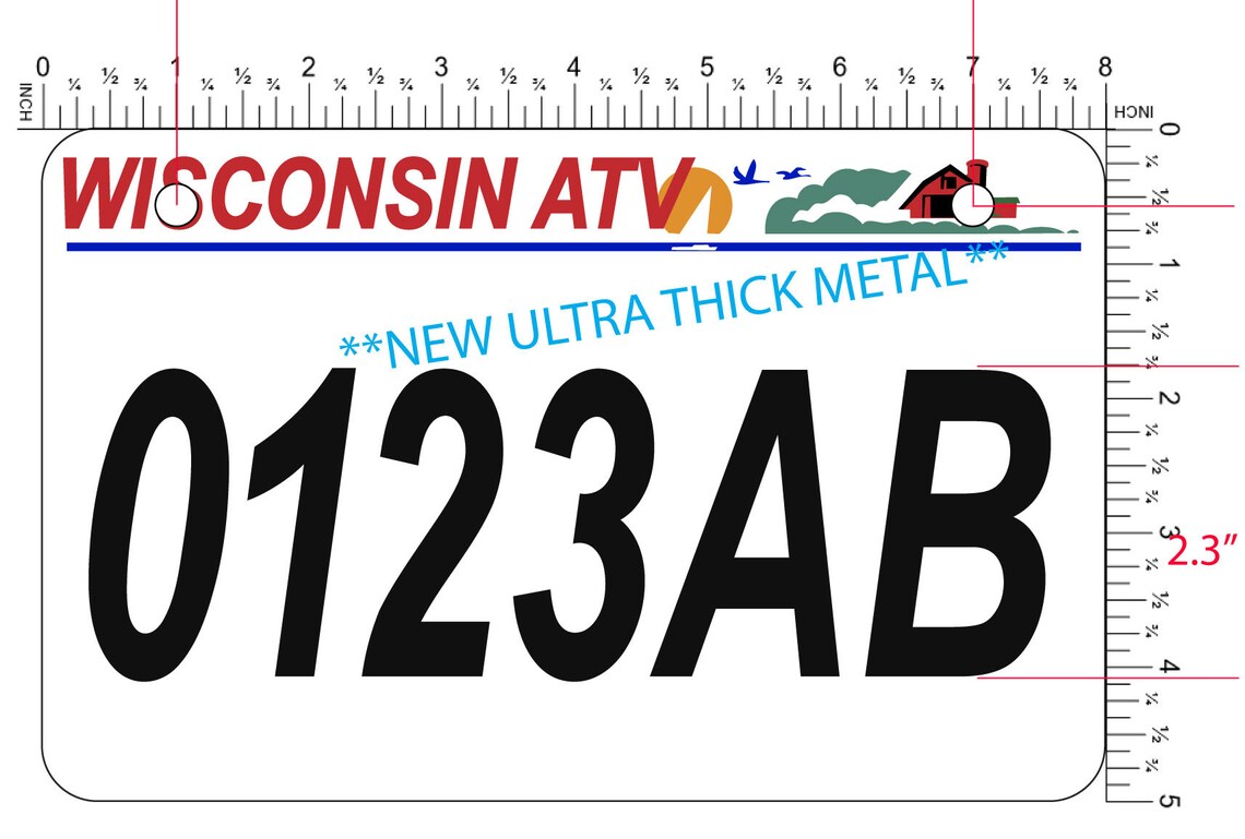 Custom ATV License Plate ****FREE SHIPPING**** **wisconsin Department ...