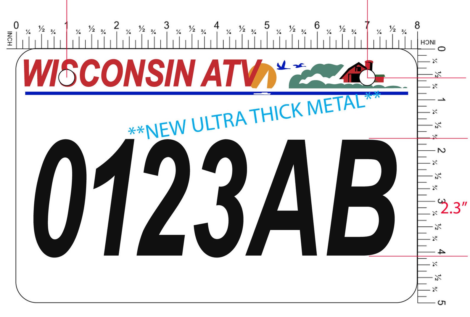 Custom ATV License Plate ****FREE SHIPPING**** **wisconsin Department ...