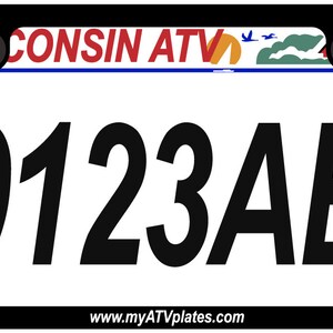 Custom ATV License Plate ****FREE SHIPPING**** **wisconsin Department ...