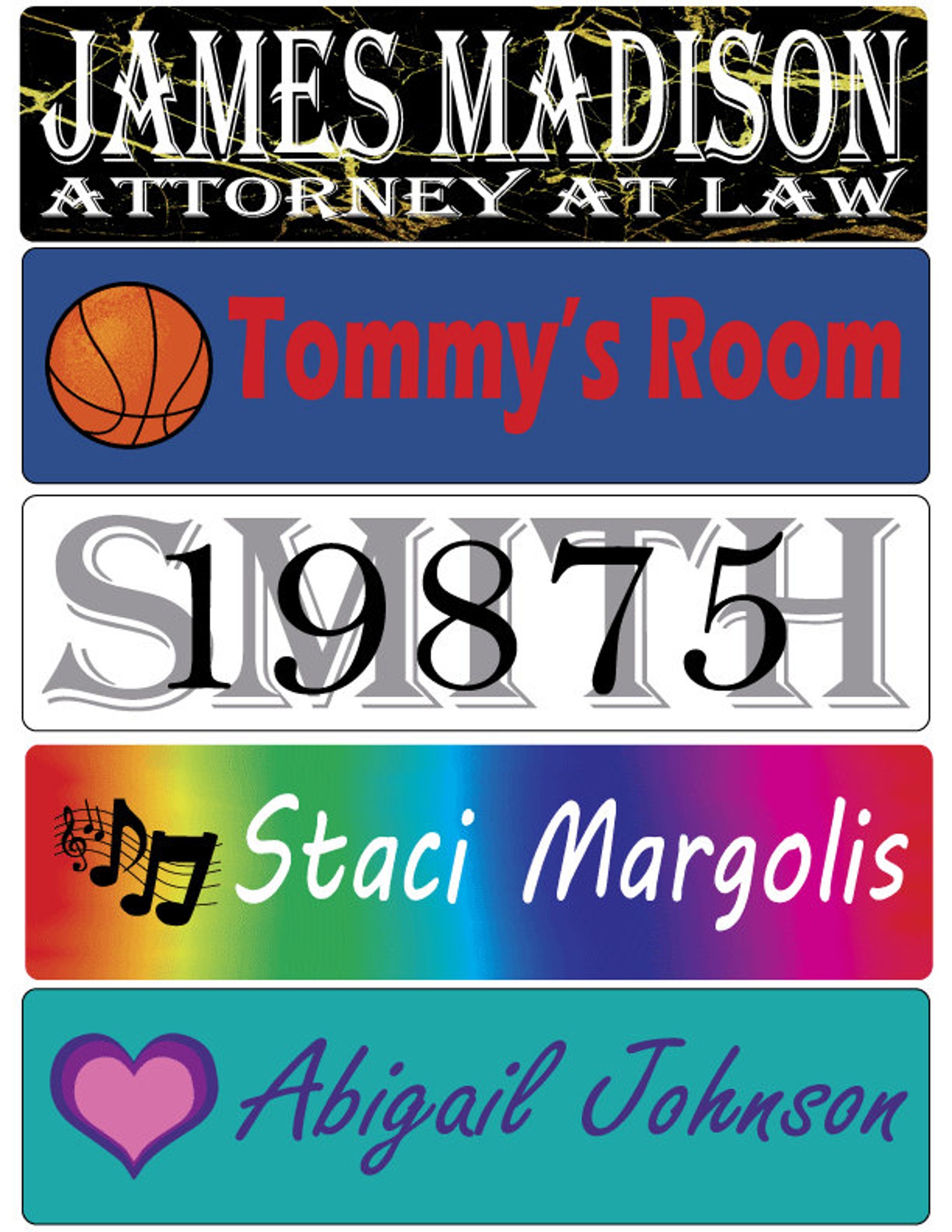 2 X 8 Custom Nameplate FREE Ship Office Door 2x8 | Etsy