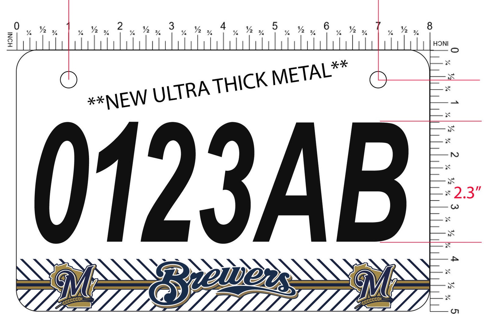 Milwaukee Brewers Custom ATV/UTV License Plate MLB free - Etsy