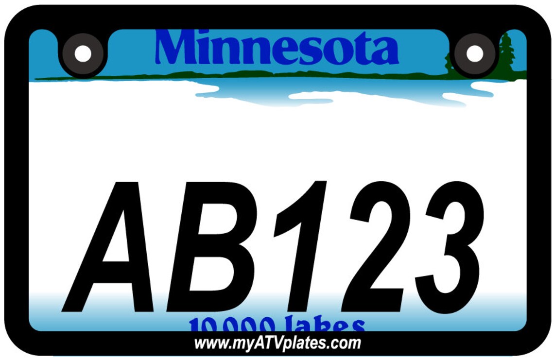 Minnesota ATV License Plate MN A.T.V./UTV - Etsy