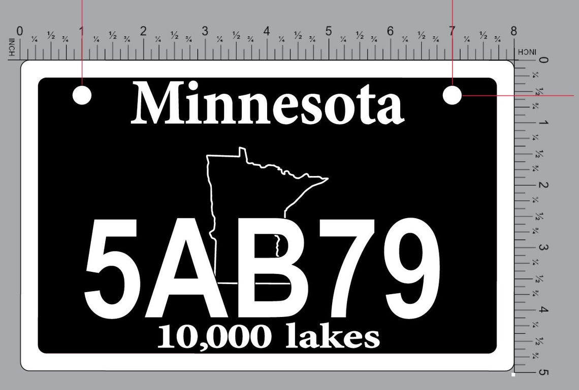 New** Black Minnesota ATV License Plate MN A.T.V./UTV **free Shipping ...