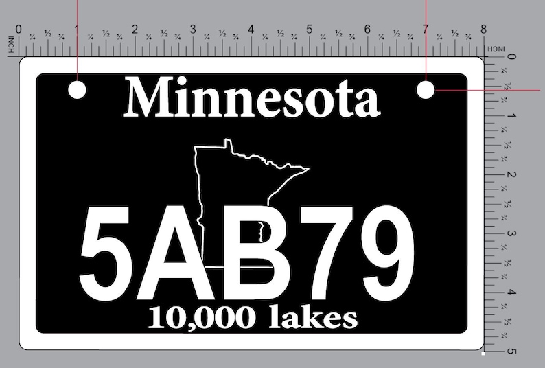 New** Black Minnesota ATV License Plate MN A.T.V./UTV **free Shipping ...
