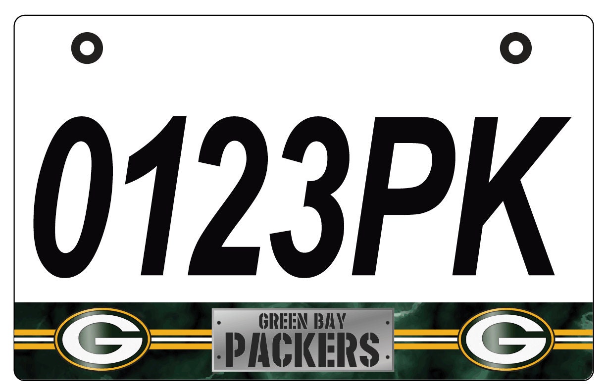 Green Bay Packers Custom ATV/UTV License Plate NFL free - Etsy