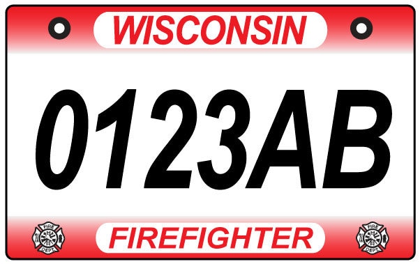 Wisconsin Firefighter/Volunteer Firefighter ATV License Plate | Etsy