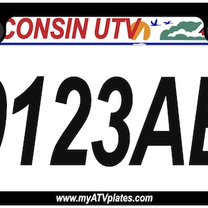 Wisconsin UTV License Plate ****FREE SHIPPING**** **wisconsin ...