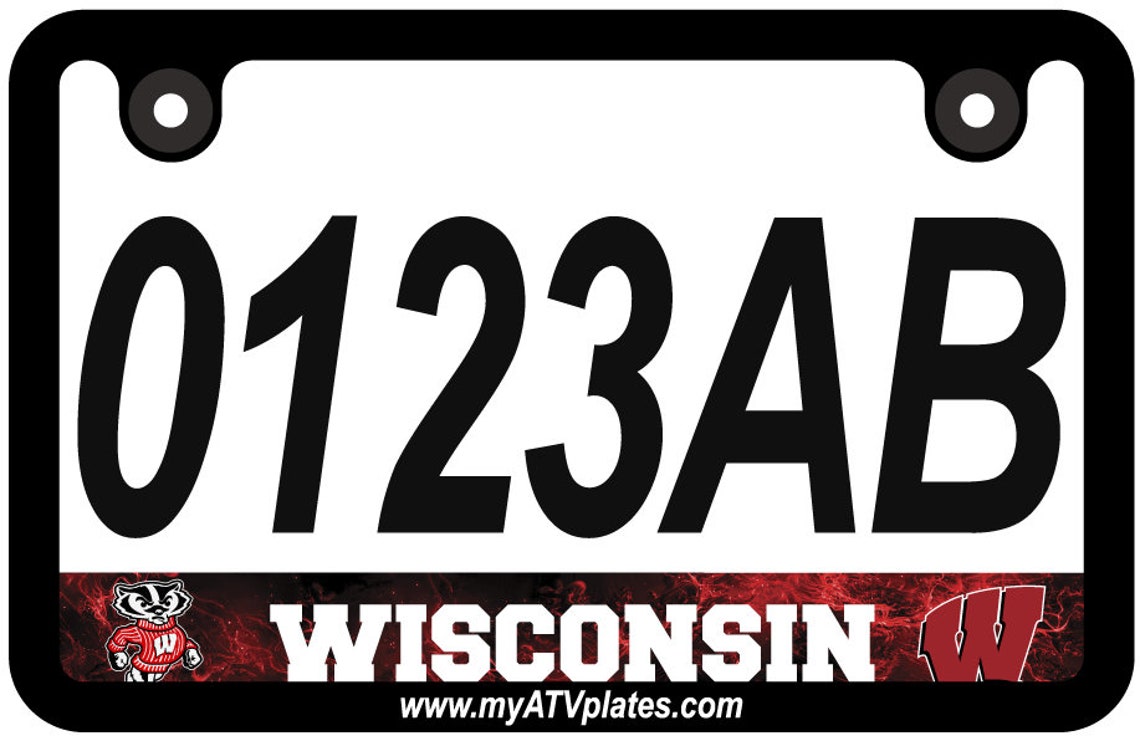 Wisconsin Badgers Custom ATV/UTV License Plate ****free Shipping ...