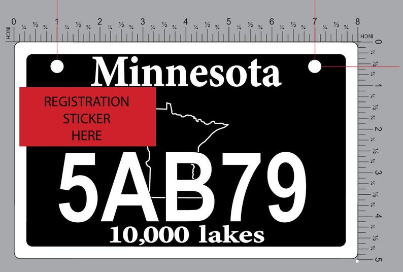 New** Black Minnesota ATV License Plate MN A.T.V./UTV **free Shipping ...
