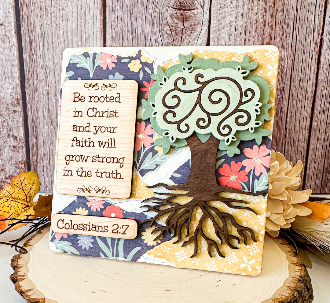 Mini Tree Scripture Art, Mini Tree Sign, Wooden Scripture Sign ...