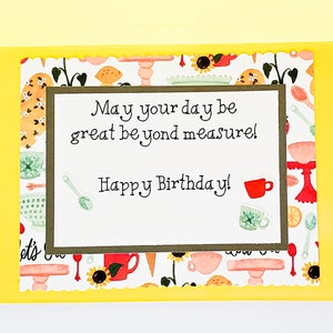 Baking Birthday Card, Kitchen Birthday Card, Cooking Birthday Card ...