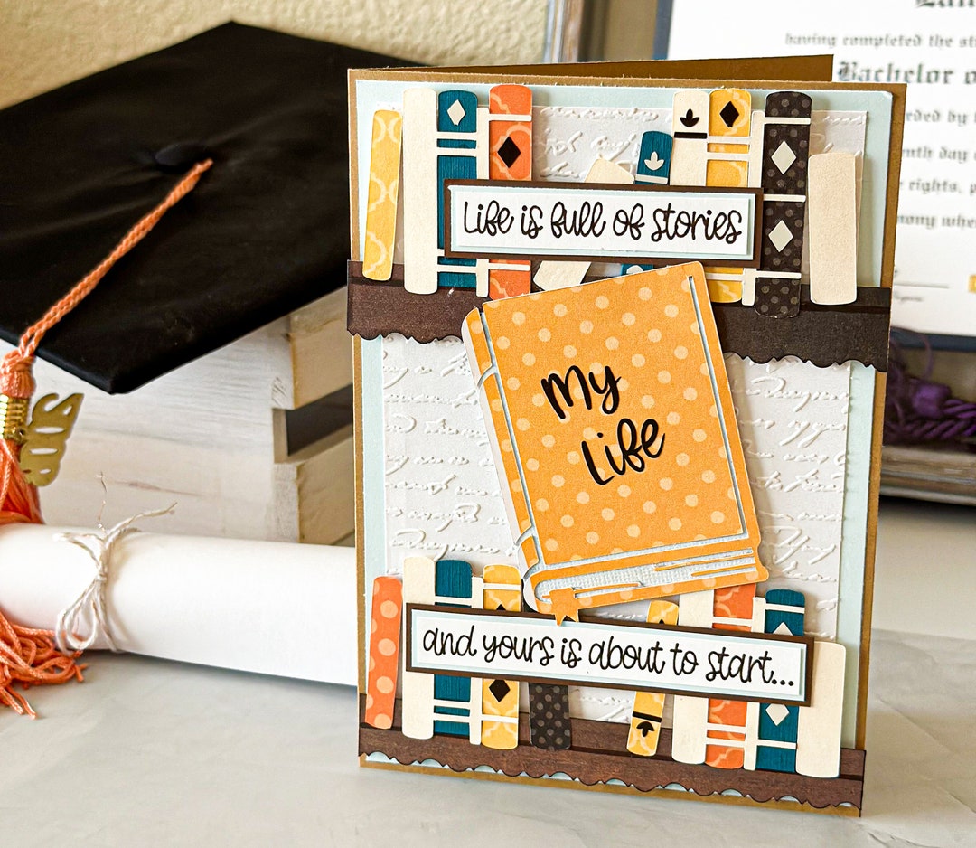 Book Graduation Card, Story Graduation Card, Card for High School Grad ...