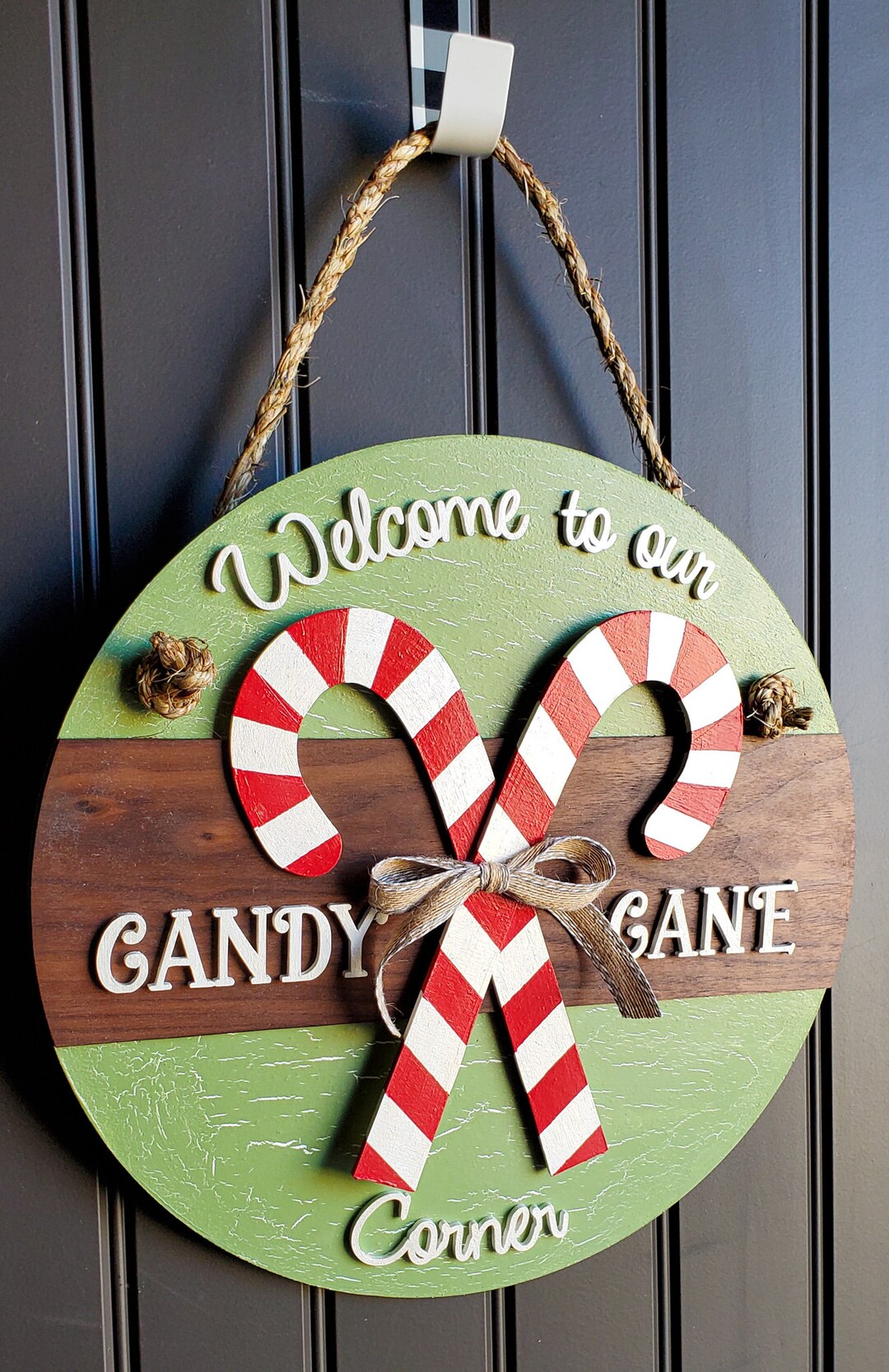 Candy Cane Door Sign, Christmas Candy Cane Sign, Candy Cane Christmas ...