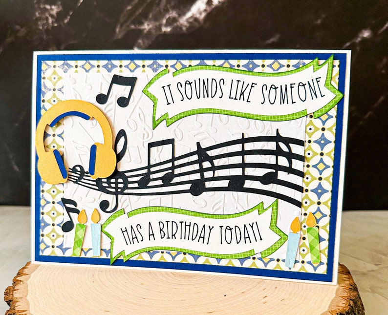 Music Birthday Card, Headphones Birthday Card, Music Themed Birthday ...