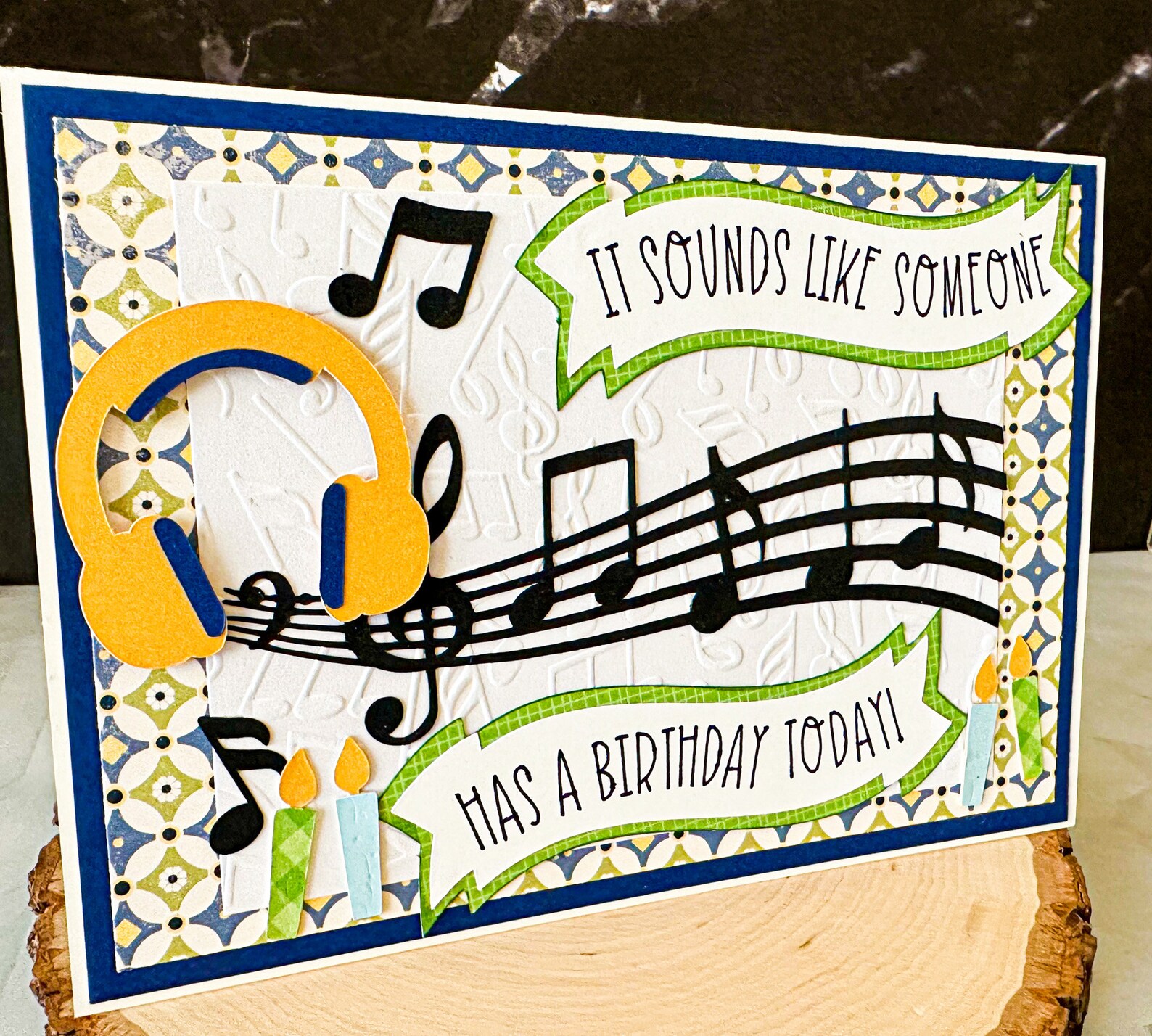 Music Birthday Card, Headphones Birthday Card, Music Themed Birthday ...