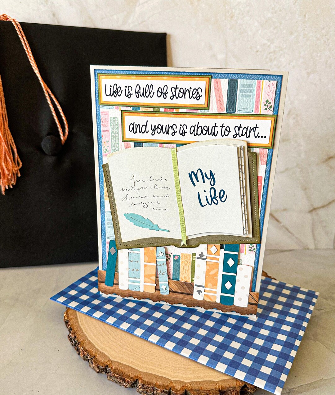 Book Graduation Card, Story Graduation Card, Card for High School Grad ...